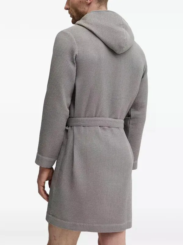 CR7 CRISTIANO RONALDO Waffle-knit Hooded Bath Robe
