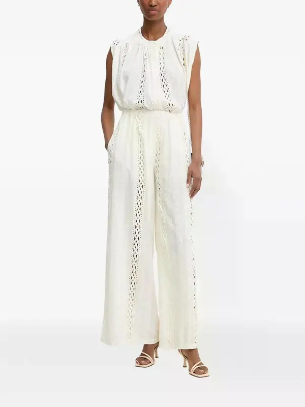 HAVEONE Broderie-anglaise Sleeveless Blouse