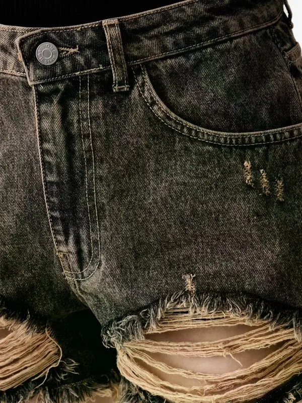 HAVEONE Distressed Denim Shorts