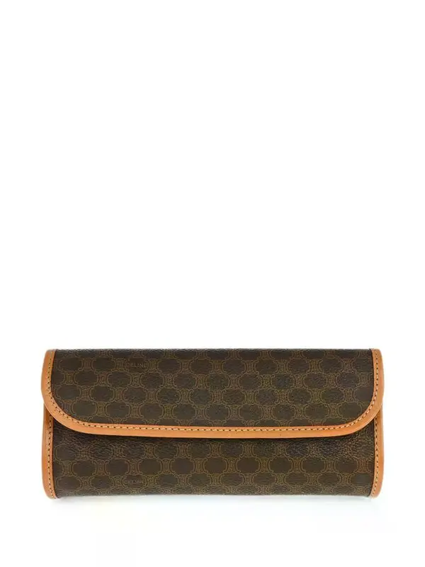 Celine 1990-2000s Macadam Cosmetic Clutch Bag