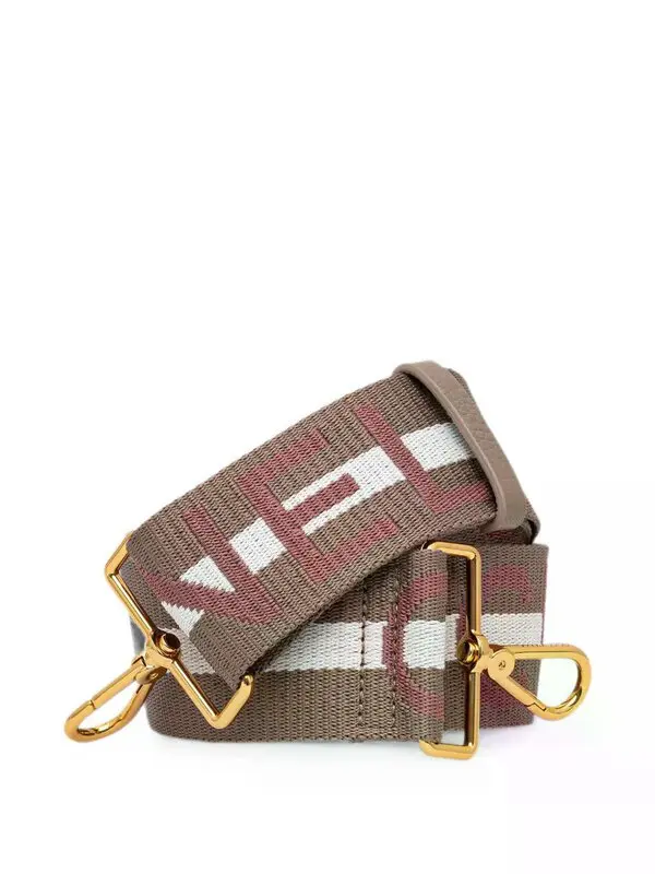 COCCINELLE Logo-jacquard Bag Strap - Brown