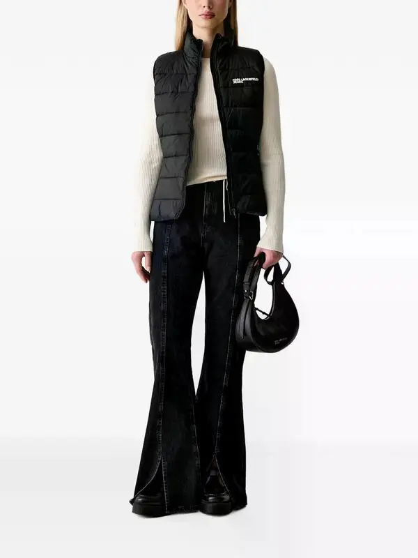 Karl Lagerfeld Logo-print Gilet - Black