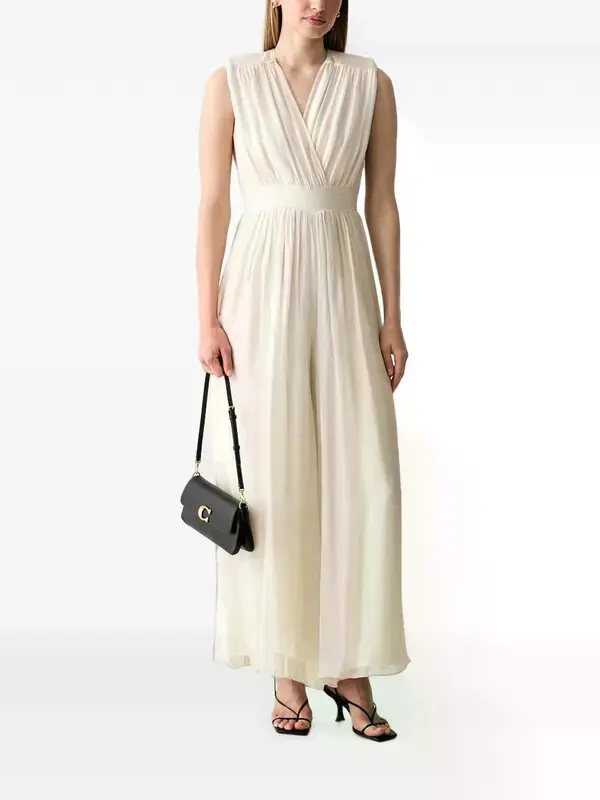 HAVEONE Wrap-style Wide-leg Jumpsuit - Neutrals