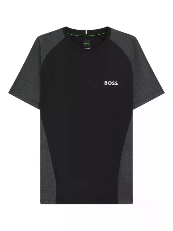 BOSS Panelled Raglan-sleeved T-shirt - Black
