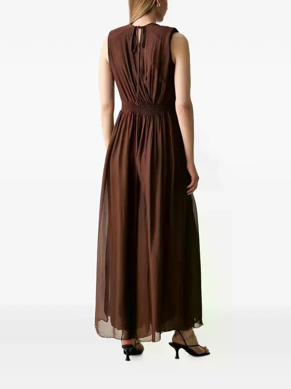 HAVEONE Gathered Sleeveless Jumpsuit