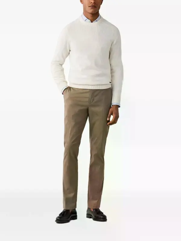 HACKETT LONDON Saddle Crew Cotton Sweater