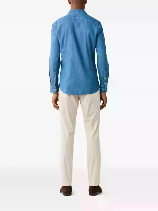 HACKETT LONDON Kent Cutaway-collar Denim Shirt