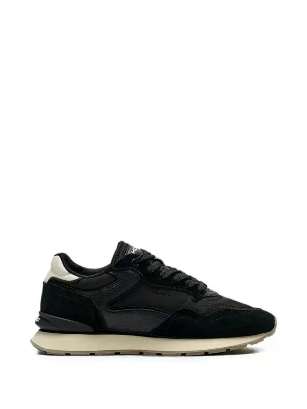 HOFF City Panelled Leather-trim Sneakers - Black