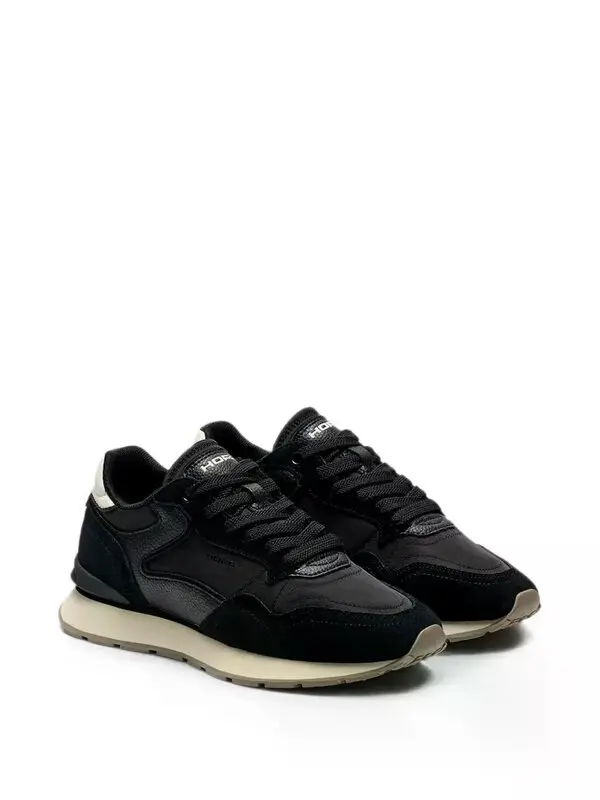 HOFF City Panelled Leather-trim Sneakers - Black