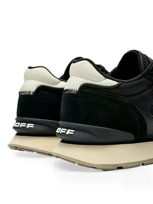 HOFF City Panelled Leather-trim Sneakers - Black