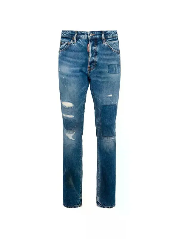 Dsquared2 Worker Wash Teddy Jeans - Blue
