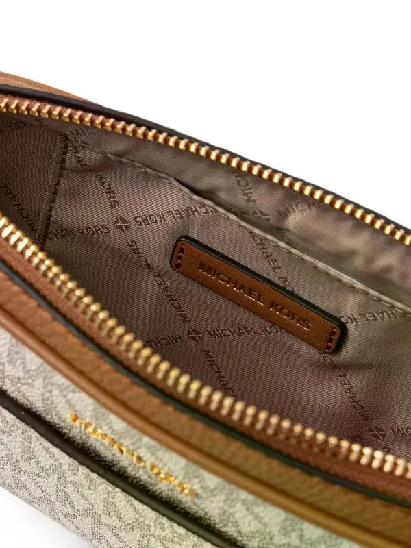 Michael Kors Logo-print Leather-trim Shoulder Bag