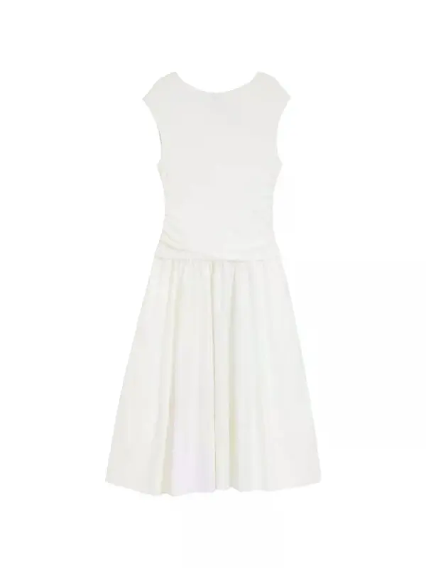 BOSS Ruched-detail Midi Dress - White