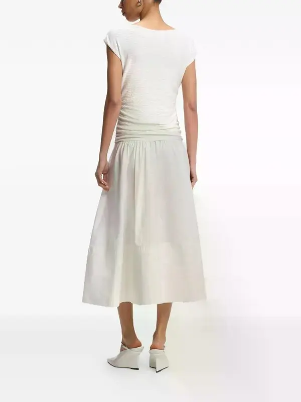BOSS Ruched Detail Midi Dress