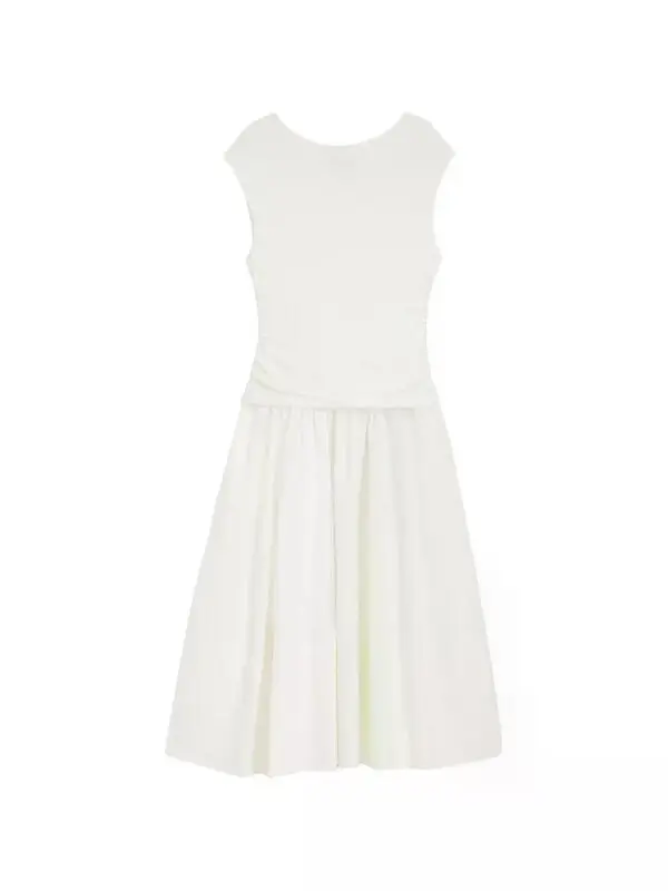 BOSS Ruched Detail Midi Dress - White
