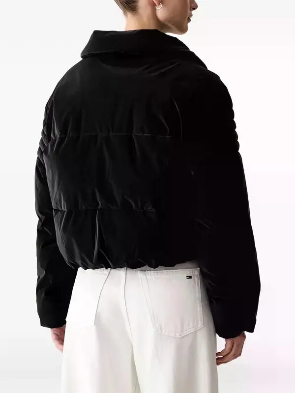 Karl Lagerfeld Velvet-effect Puffer Jacket