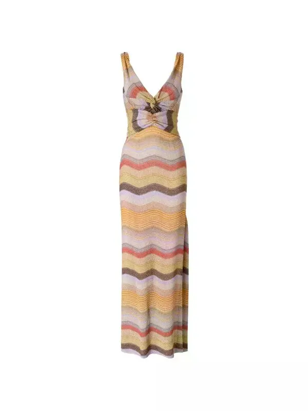 Missoni Zigzag-knit Cut-out Dress - Orange