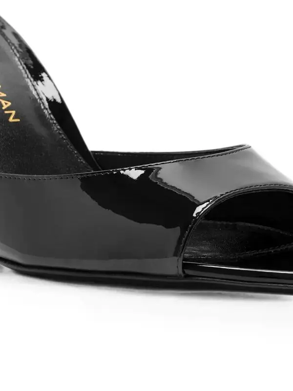 STUART WEITZMAN Patent Finish Slip-on Stiletto Sandals