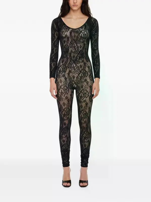 Wolford Floral-lace Semi-sheer Jumpsuit