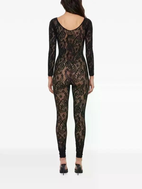 Wolford Floral-lace Semi-sheer Jumpsuit
