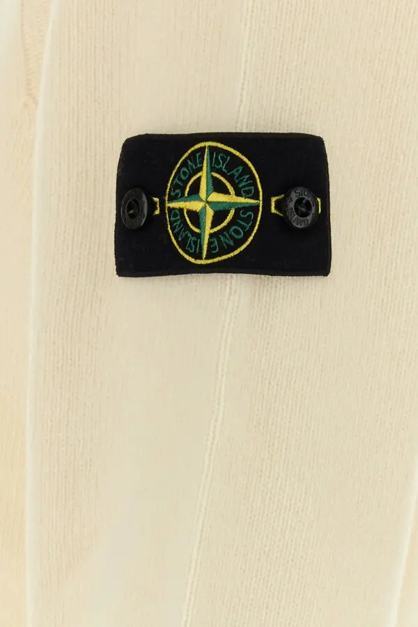 Stone Island Ivory Wool Blend Sweater