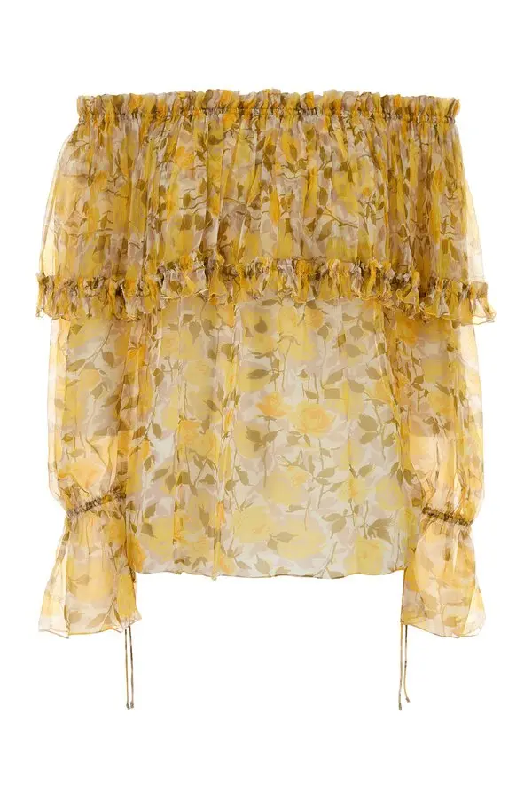 Chloé Printed Crepe Blouse