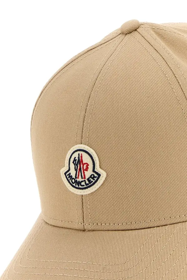 Moncler Beige Cotton Baseball Cap