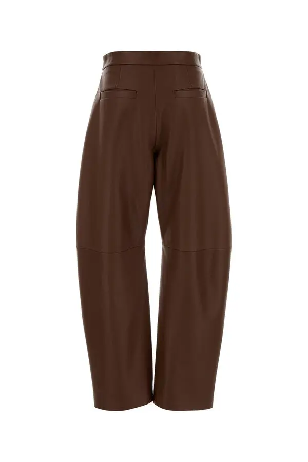 Sportmax Chocolate Leather Cinepresa Pant