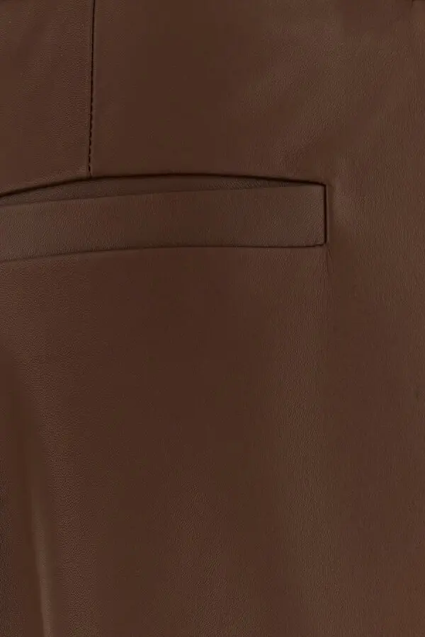 Sportmax Chocolate Leather Cinepresa Pant