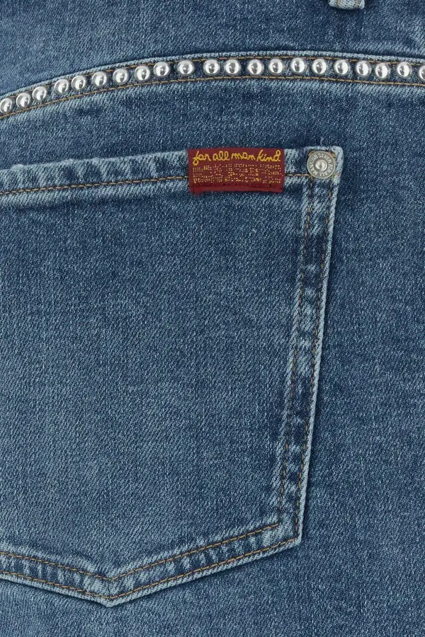 Seven For All Mankind Embellished Stretch Denim Stovepipe Jeans