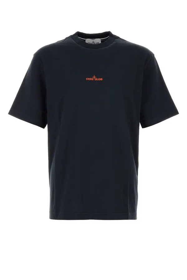 Stone Island Navy Cotton T-shirt - Blue