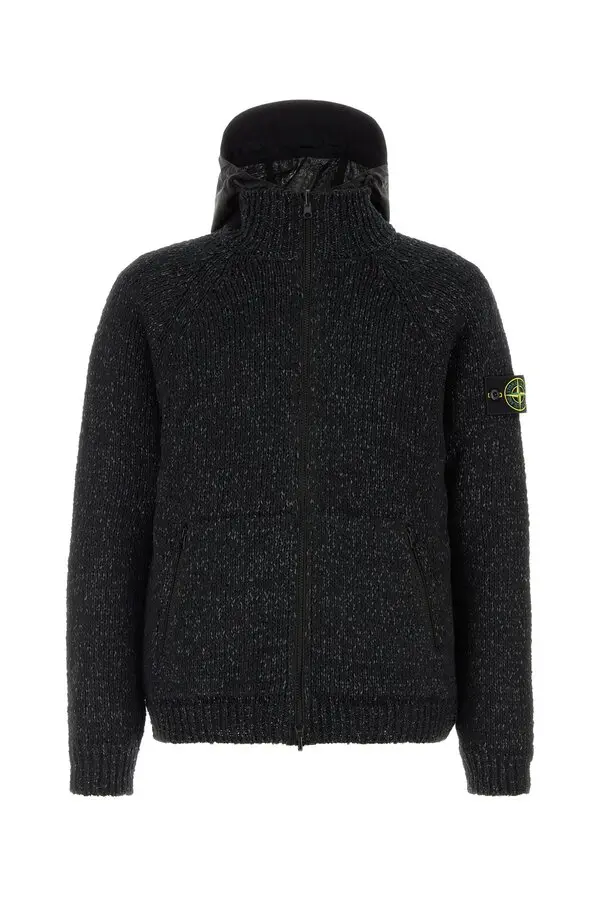 Stone Island Melange Cotton Blend Reversible Jacket