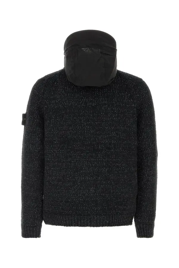 Stone Island Melange Cotton Blend Reversible Jacket