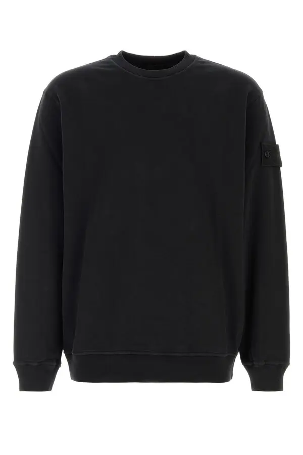 Stone Island Slate Stretch Cotton Sweatshirt