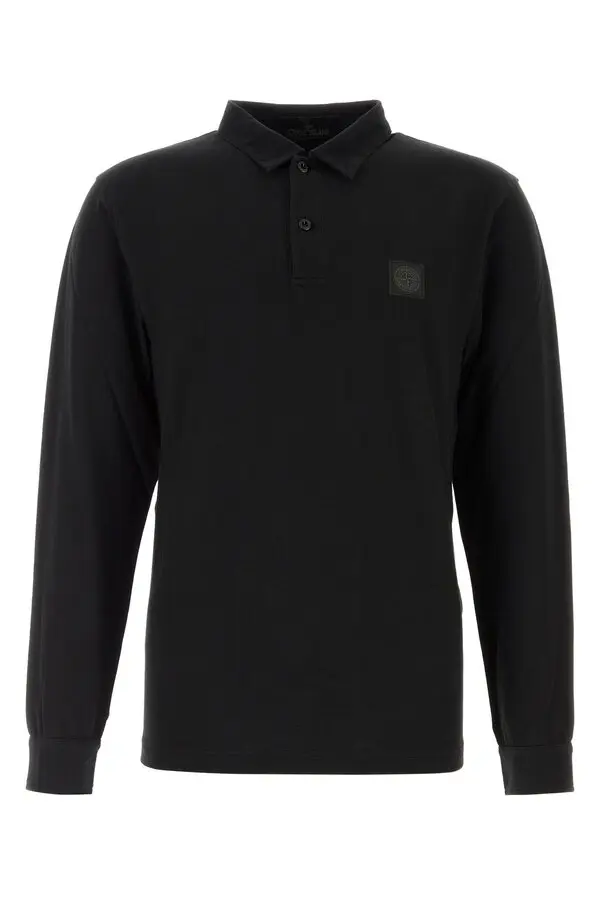 Stone Island Cotton Polo Shirt - Black