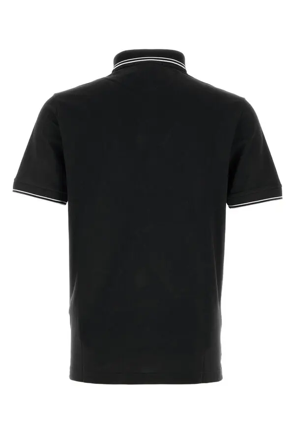 Stone Island Stretch Piquet Polo Shirt - Black