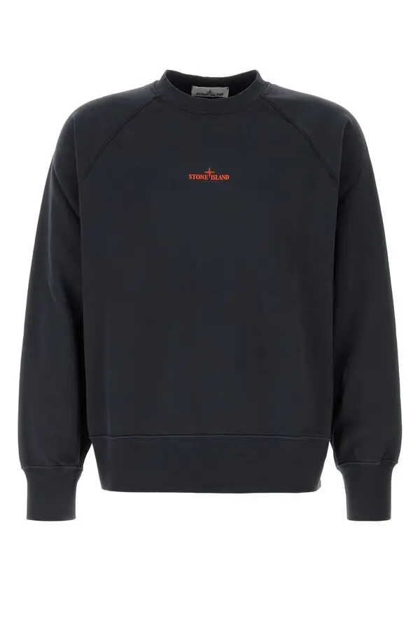 Stone Island Navy Cotton Sweatshirt