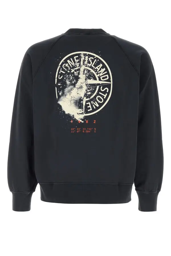 Stone Island Navy Cotton Sweatshirt