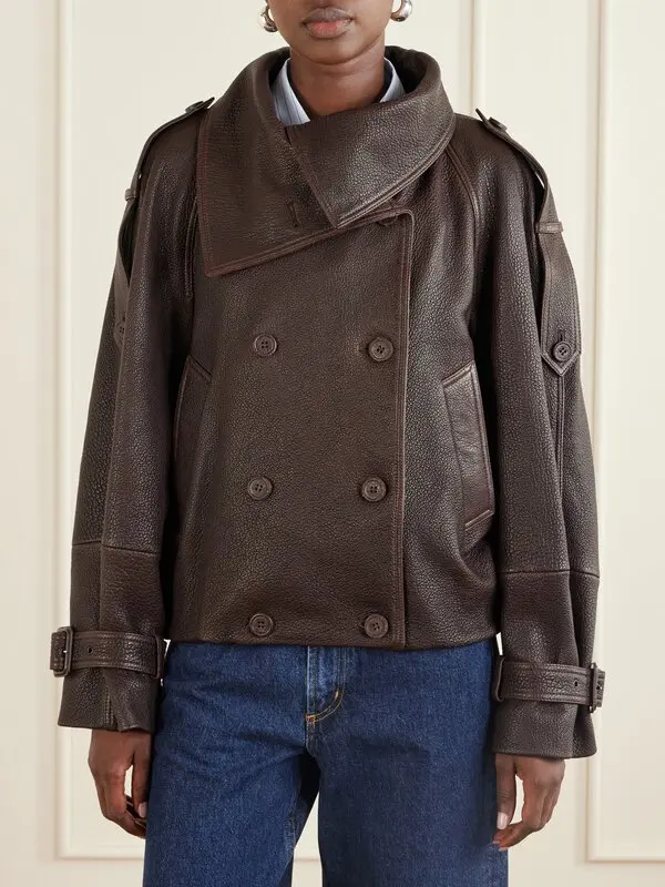 Acne Studios Full-grain Leather Jacket - Brown