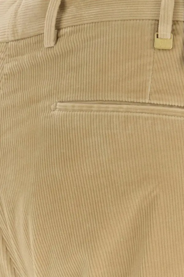 PT TORINO Beige Stretch Corduroy Pant