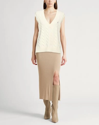 Polo Ralph Lauren Sleeveless Cable-knit Wool And Cashmere Sweater - White