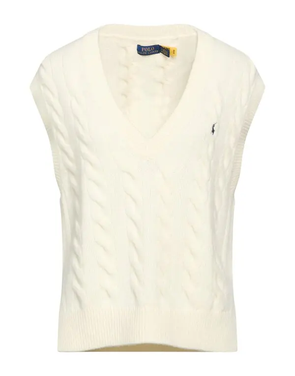 Polo Ralph Lauren Sleeveless Cable-knit Wool And Cashmere Sweater - White