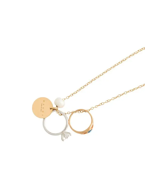 Marni Metal Pendant Necklace With Charms