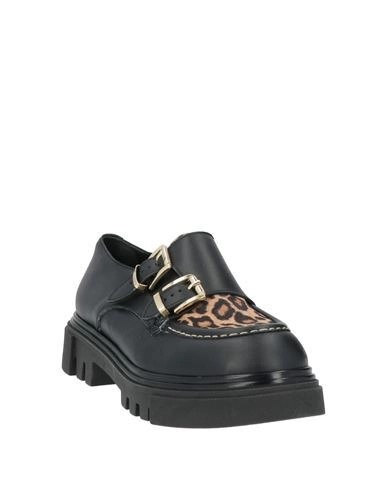 NILA & NILA Leather Loafers With Leopard Print Detail