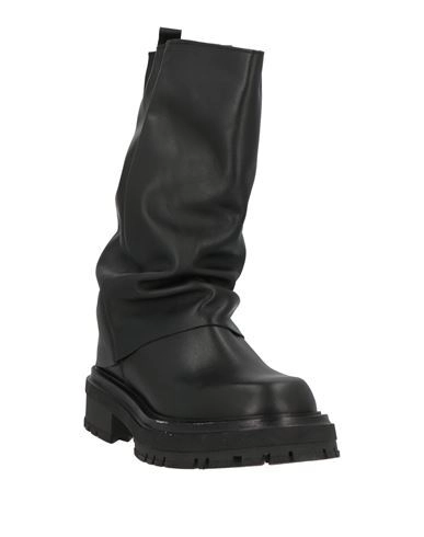 NILA & NILA Leather Gathered Round Toe Block Heel Boots