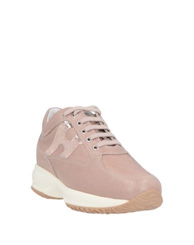 Hogan Low-top Sneakers In Leather With Sequins - Pink
