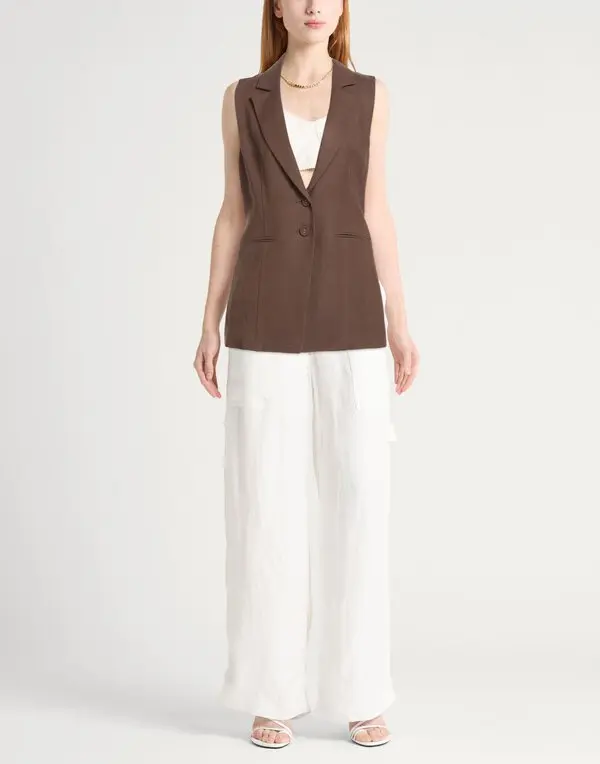Patrizia Pepe Sleeveless Blazer - Brown