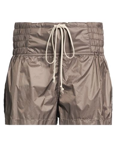 Rick Owens High Waisted Shirred Shell Shorts - Grey