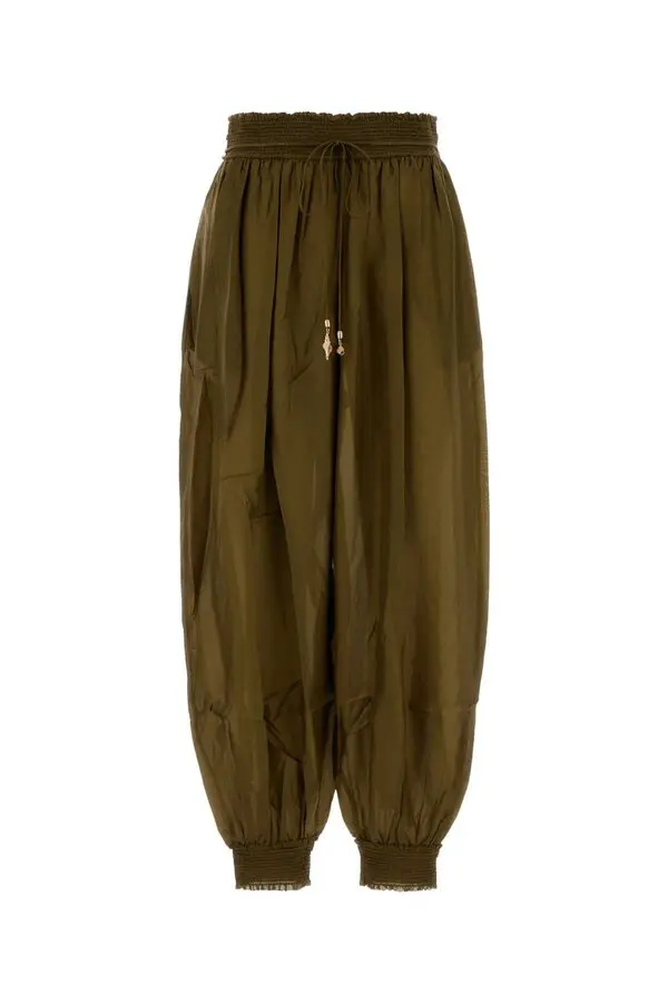 Zimmermann Silk Mahon Pants - Green