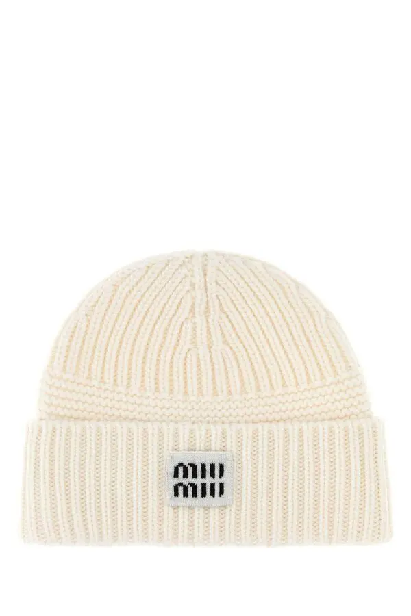 Miu Miu Wool Blend Beanie Hat